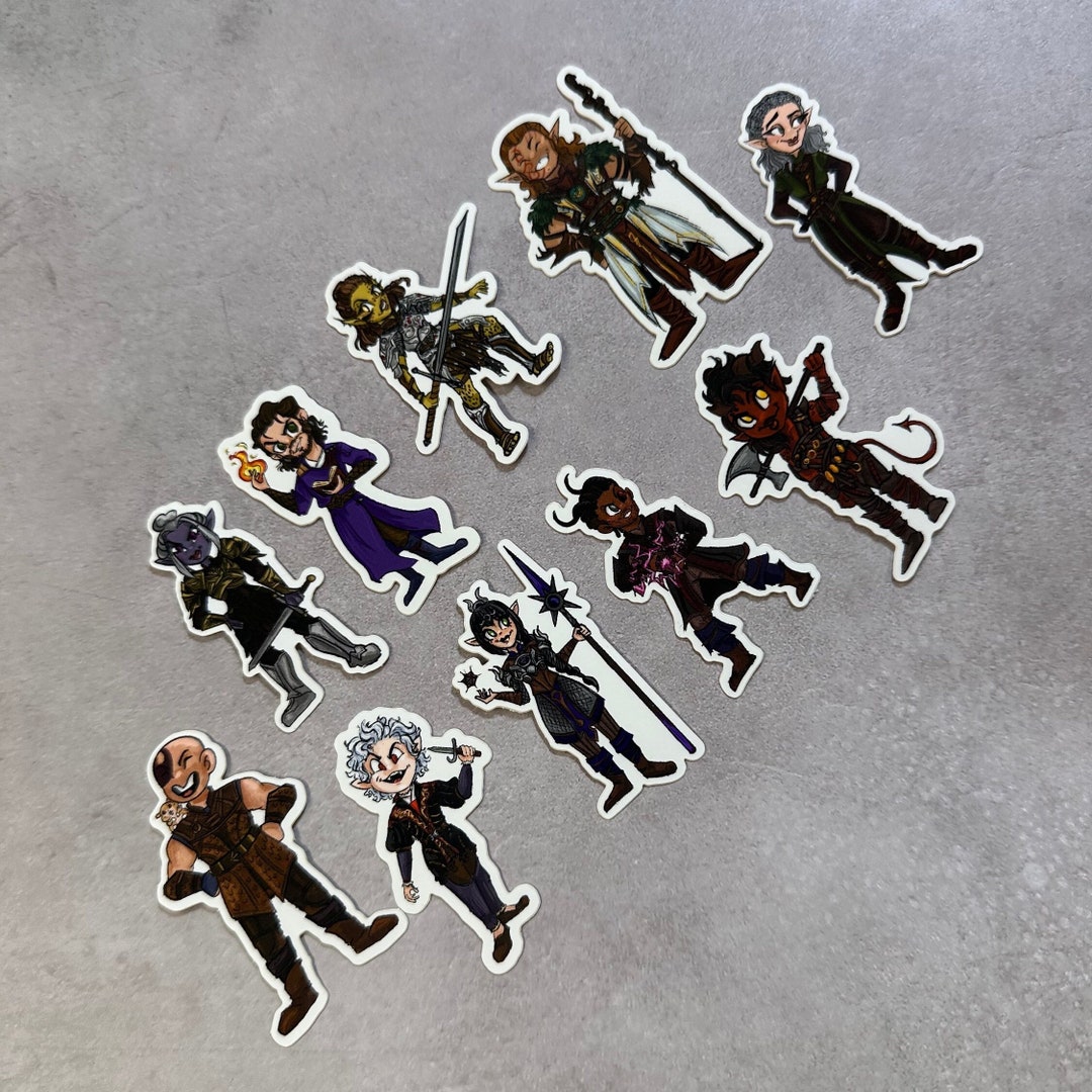 Baldurs Gate 3 Companions Stickers - Etsy