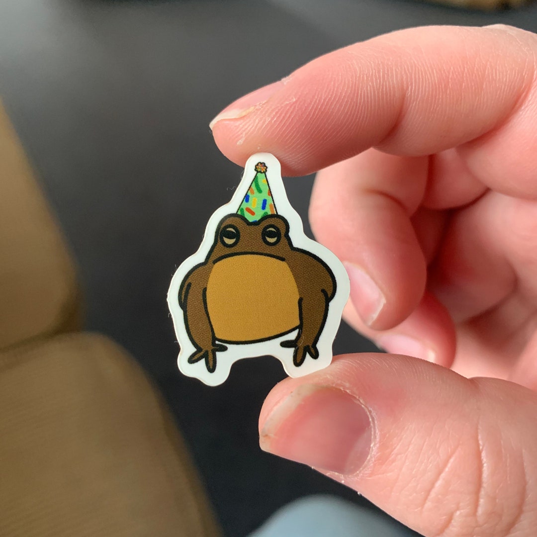 Mini Party Hat Frog Toad Sticker - Etsy