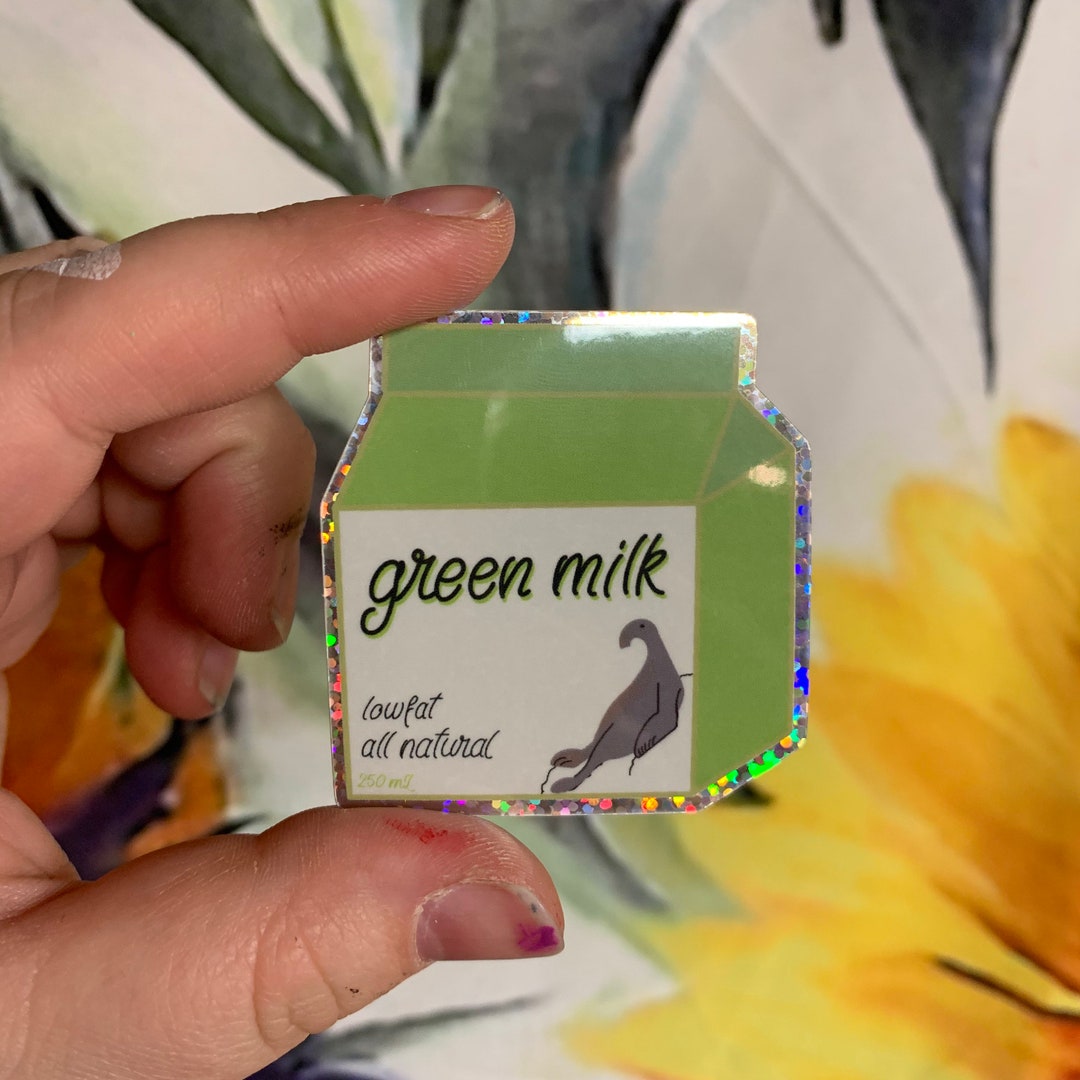 Green Milk Carton Sticker - Etsy