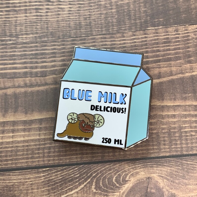 Bantha Blue Milk Carton Enamel Pin Etsy