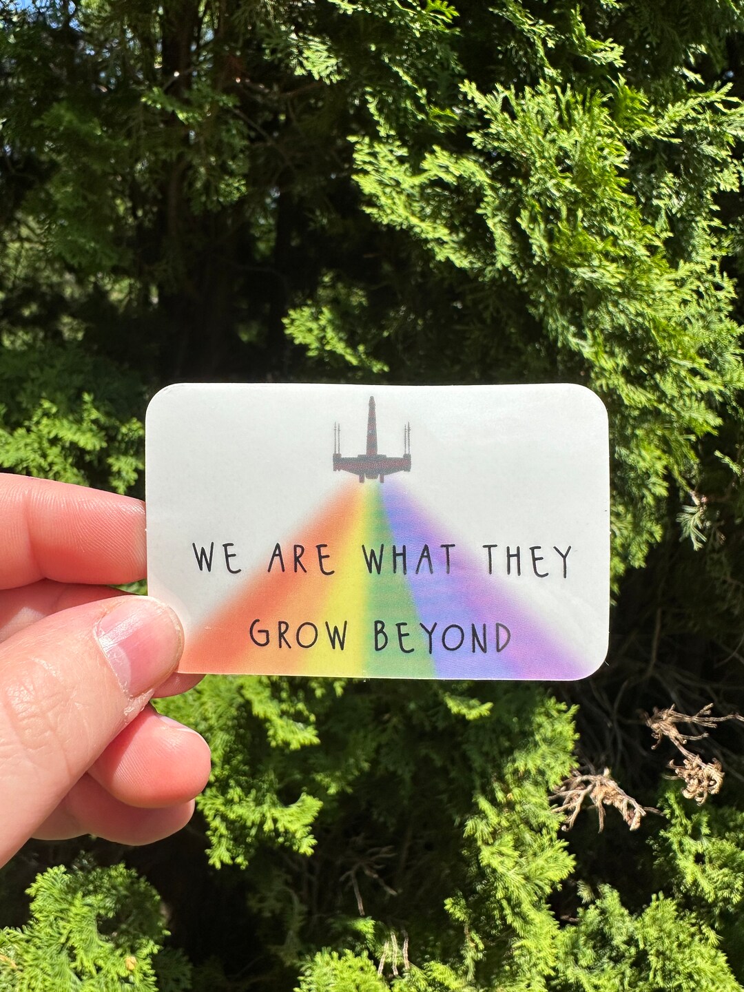 We Are What They Grow Beyond Clear Star Wars Sticker - Etsy