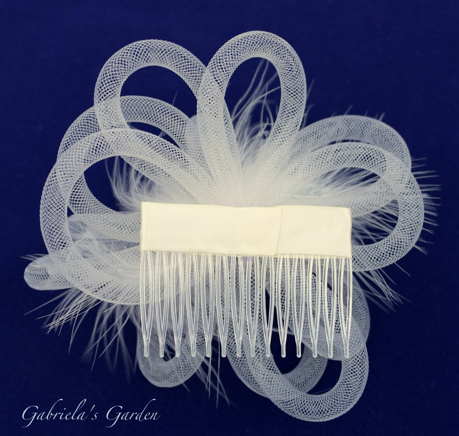 Ivory Fascinator Ivory Fluffy Marabou Feathers Ivory Tube - Etsy