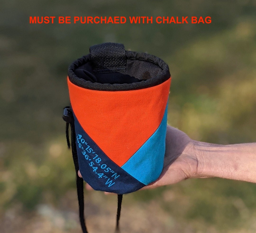 ADD-ON for Custom Embroidered Chalk Bag | Custom Logo or Custom Text ...