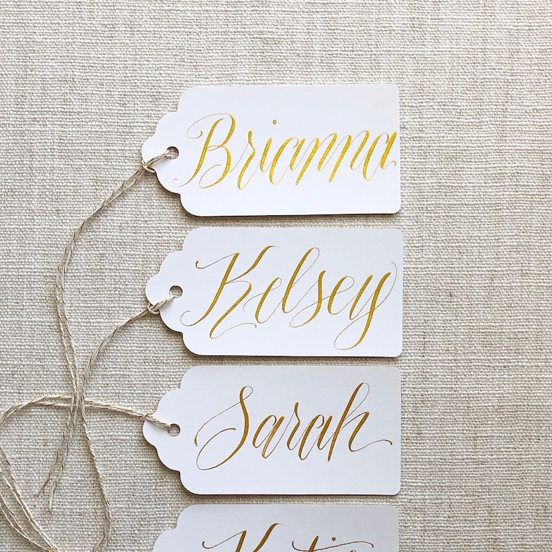 Calligraphy Tags - Etsy