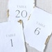 Handmade Paper Table Number Signs - Etsy