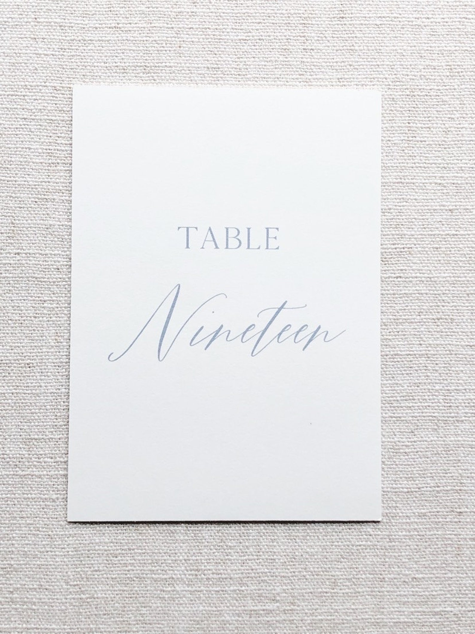 Dusty Blue Table Number Signs - Etsy
