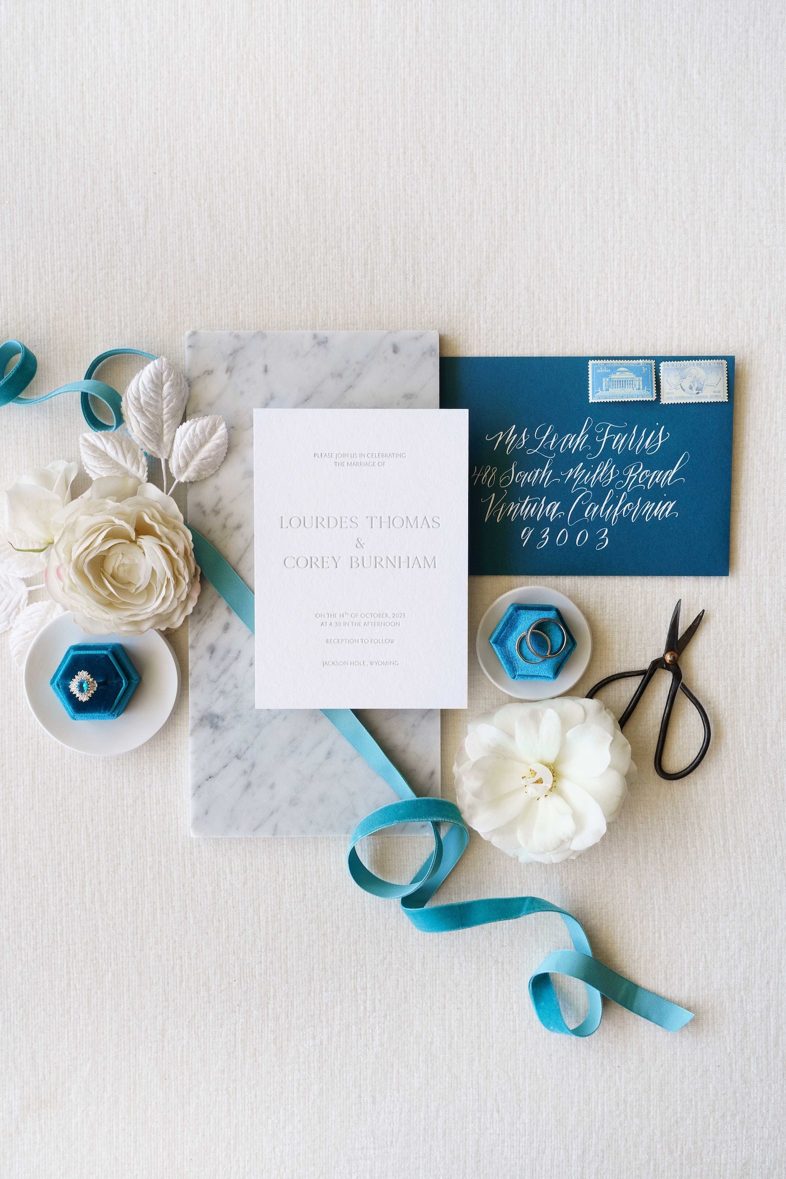 Simple Modern Letterpress Wedding Invitation | Semi Custom - Etsy