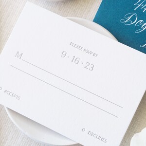Simple Modern Letterpress Wedding Invitation | Semi Custom - Etsy