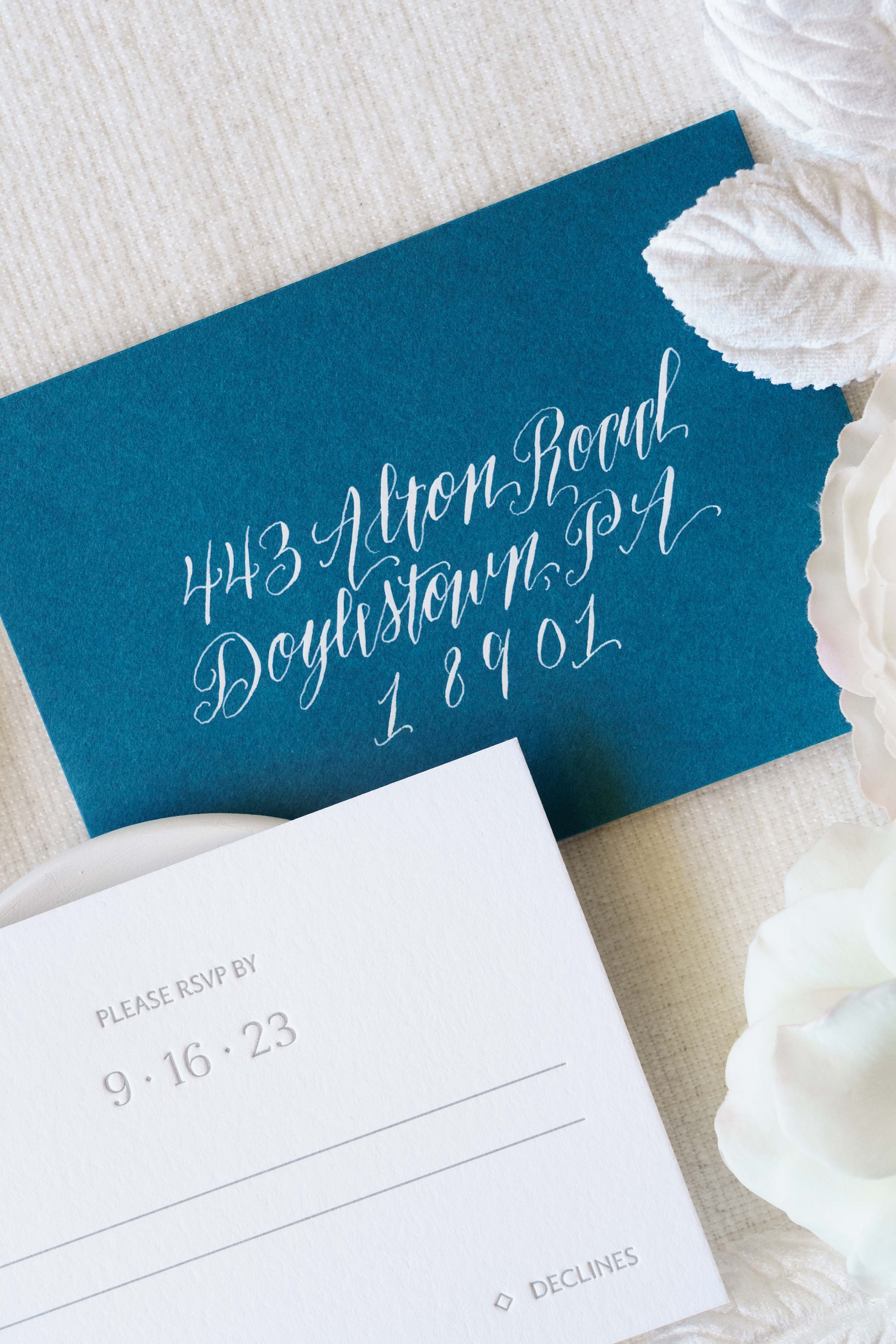 Simple Modern Letterpress Wedding Invitation | Semi Custom - Etsy