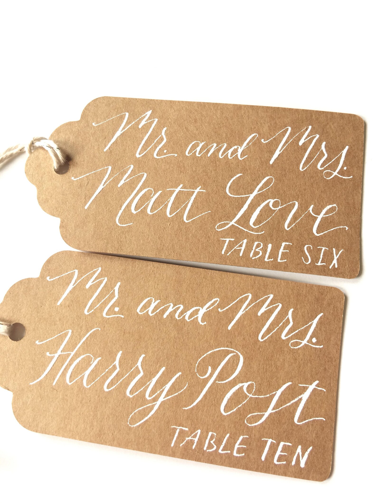 Kraft Paper Calligraphy Gift Tag Personalized Favor Tag - Etsy