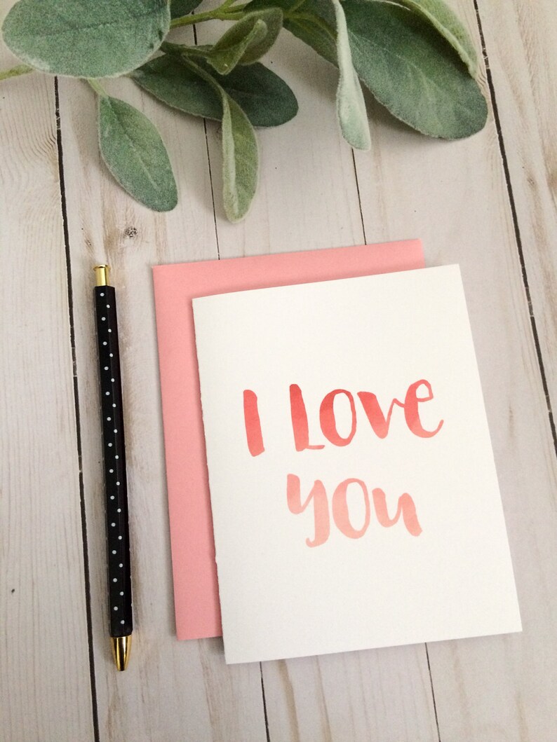 I Love You Printable Valentine's Day Card Downloadable | Etsy