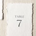 Handmade Paper Table Number Signs - Etsy