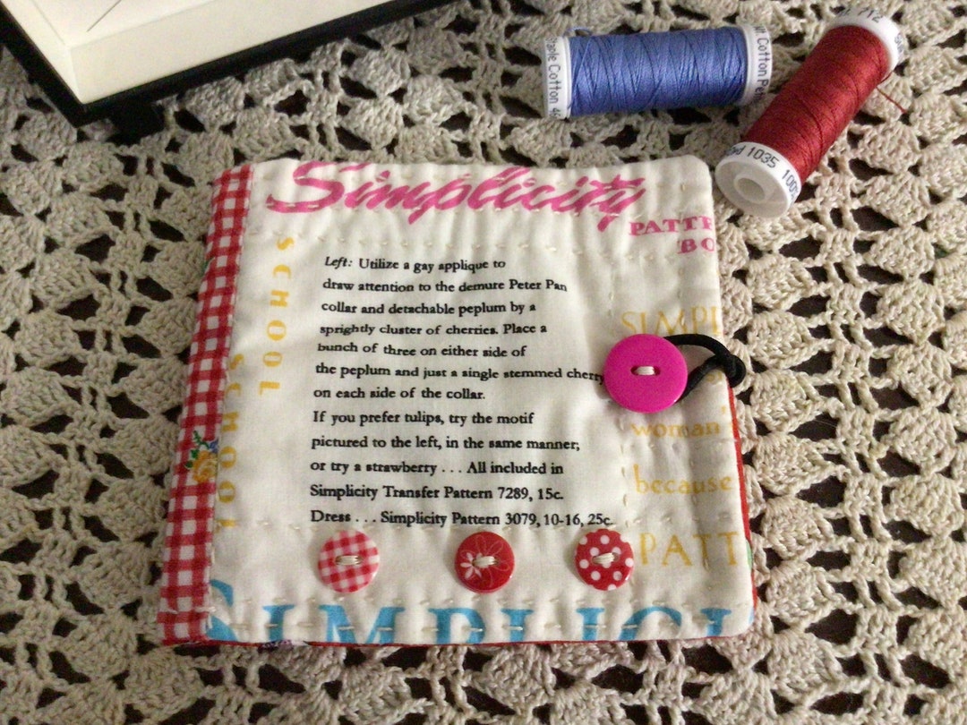 A Quilted Patchwork Sewing Needle Book Sewing and Embroidery Book, Sewer Quilter Gift, Mothers ...