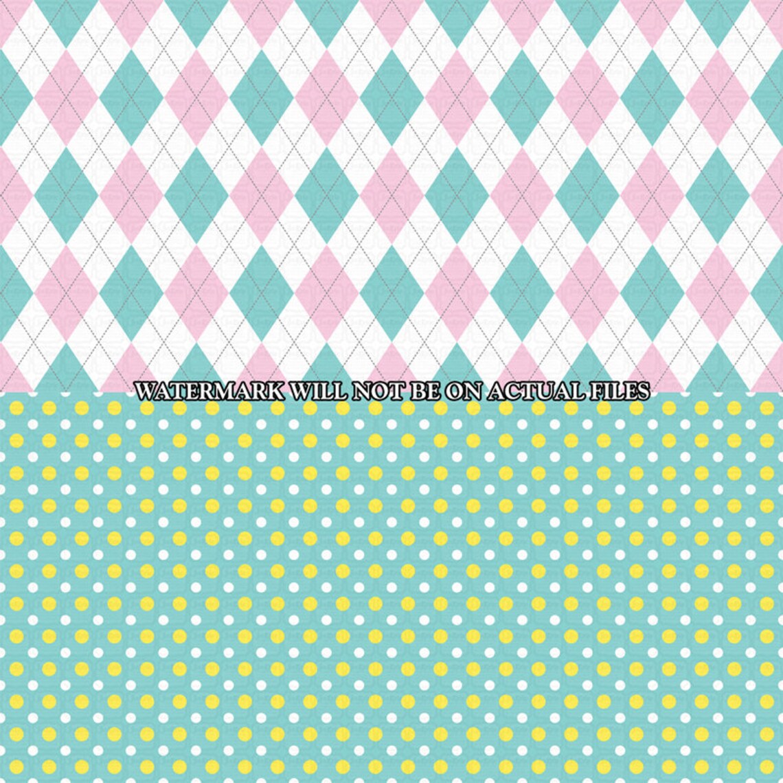 Easter Digital Paper, Printable Pastel Bunny Pattern, Easter Printable ...