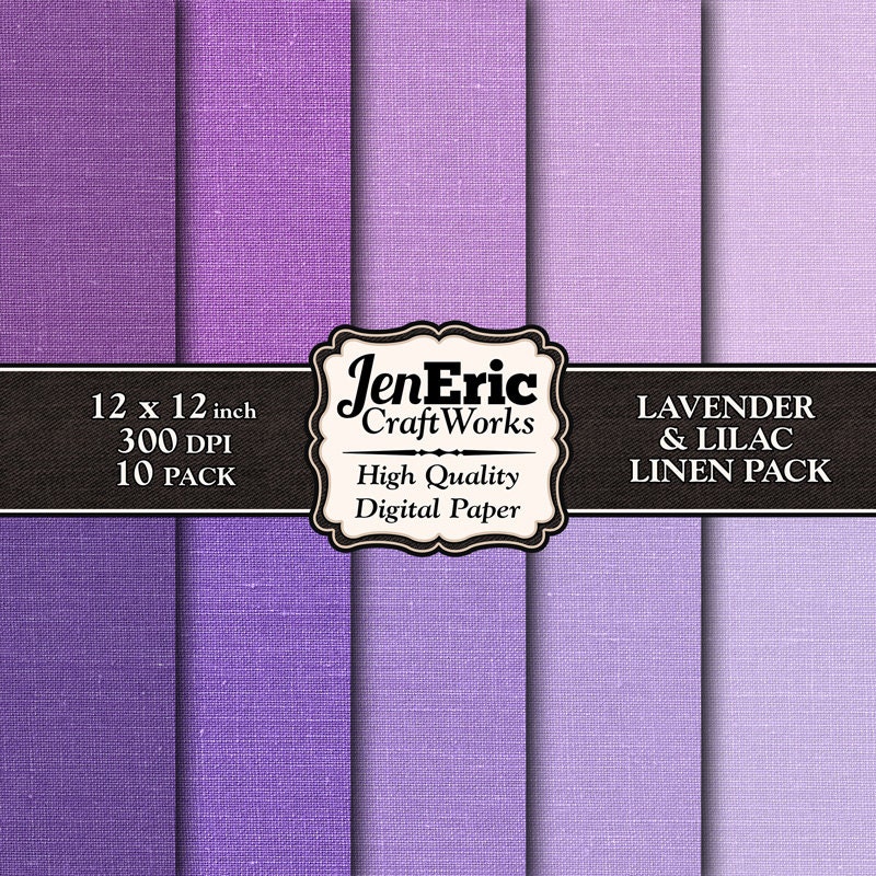 Linen Purple Lavender Digital Paper, Printable Spring Purple Fabric ...
