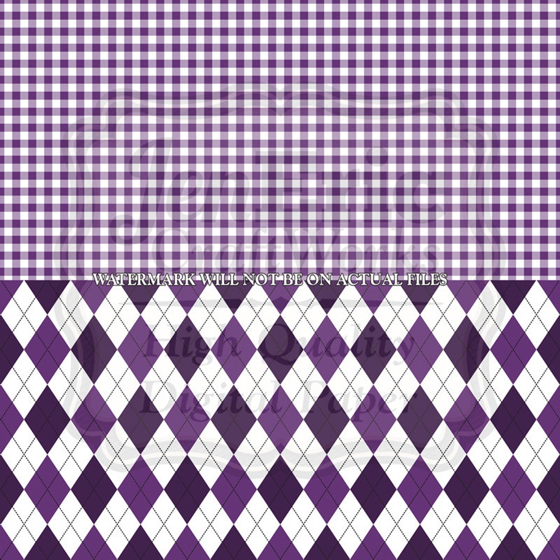 Purple Digital Paper Pack, Printable Purple Patterns, Digital Purple ...