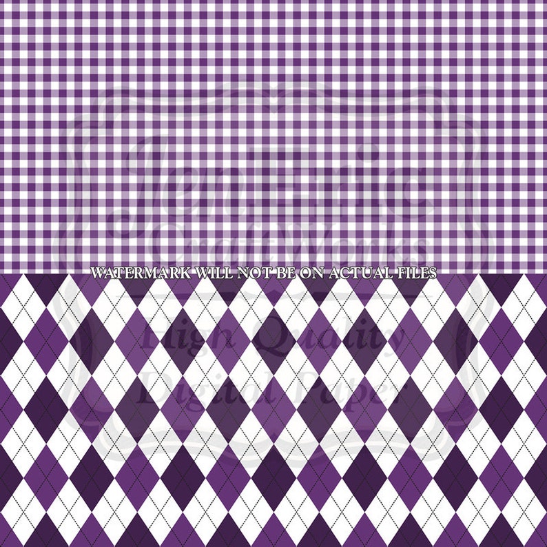 Purple Digital Paper Pack, Printable Purple Patterns, Digital Purple ...