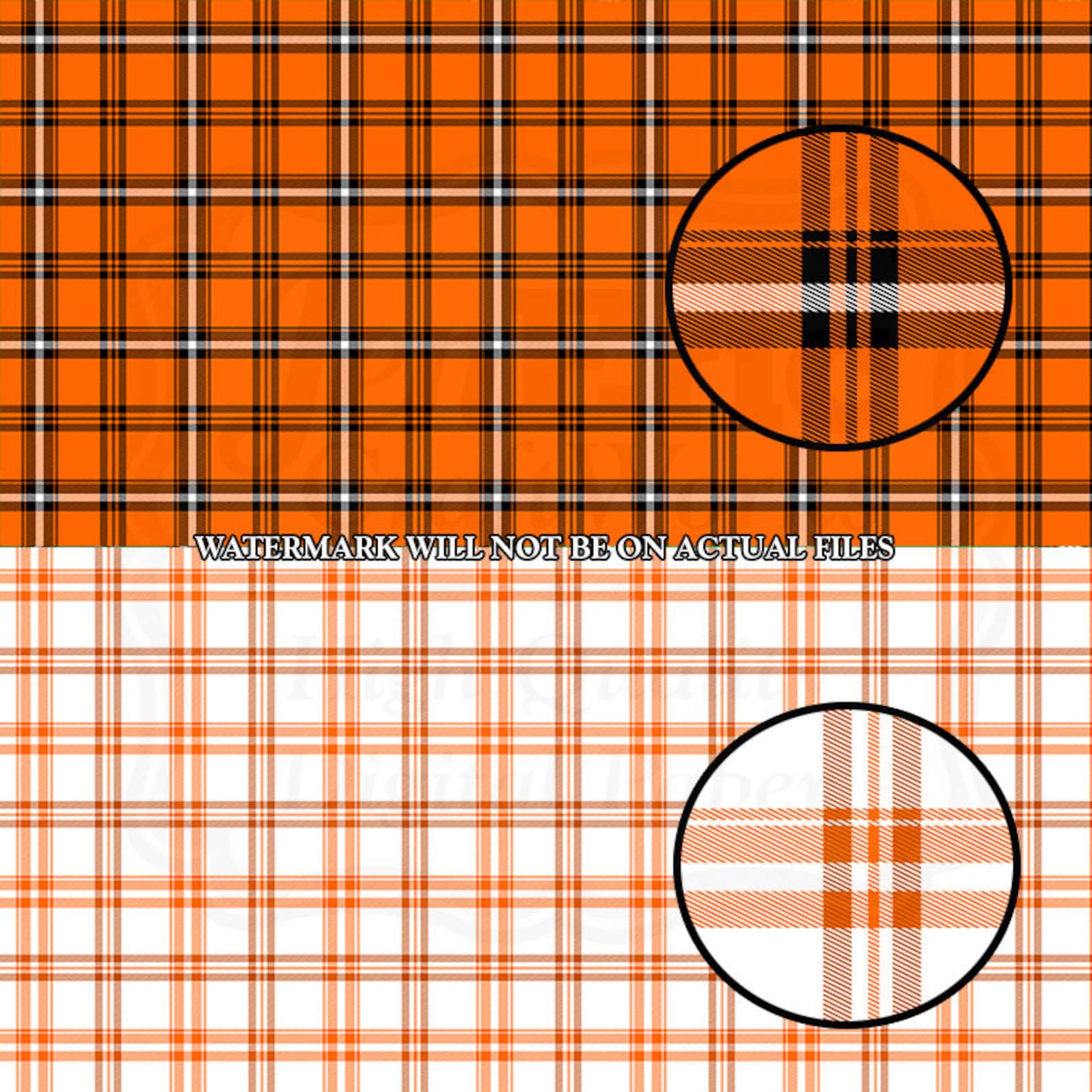 Orange Digital Paper, Halloween Digital Paper Patterns, Autumn Pumpkin ...