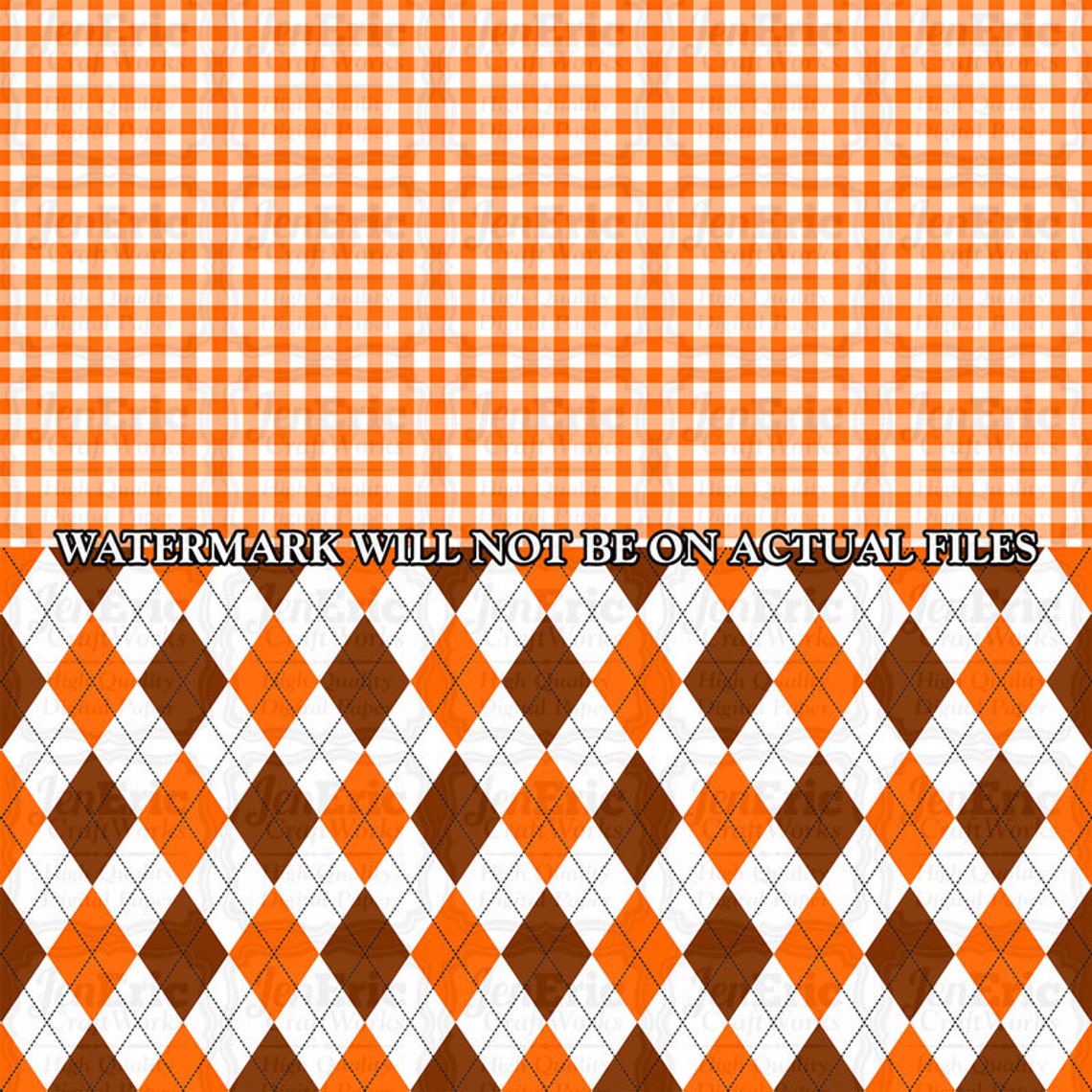 Orange Digital Paper, Halloween Digital Paper Patterns, Autumn Pumpkin ...