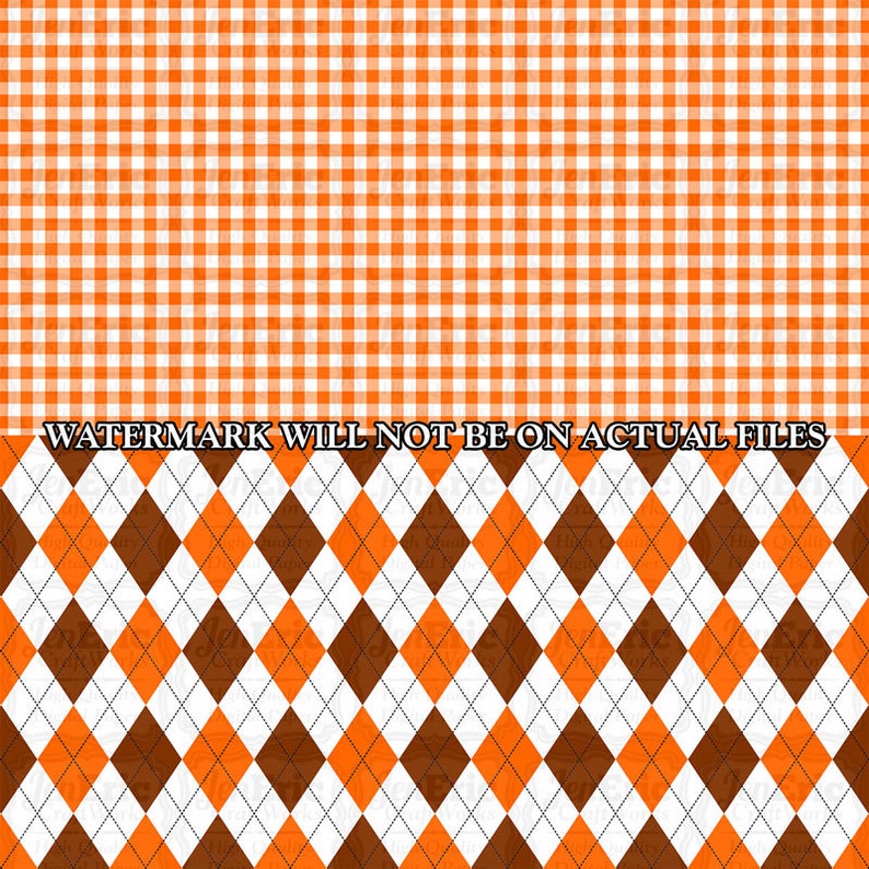 Orange Digital Paper, Halloween Digital Paper Patterns, Autumn Pumpkin ...