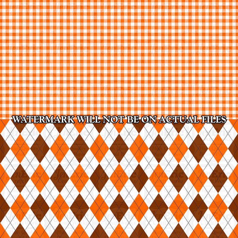 Orange Digital Paper, Halloween Digital Paper Patterns, Autumn Pumpkin ...