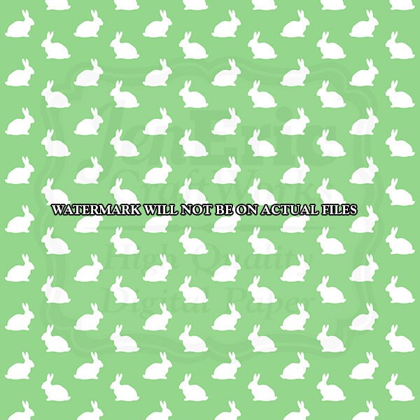Easter Digital Paper Pack, Printable Pastel Bunny Pattern, Digital ...