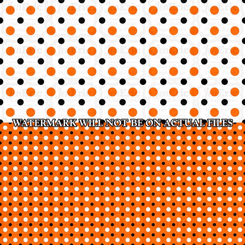 Orange Digital Paper, Halloween Digital Paper Patterns, Autumn Pumpkin ...