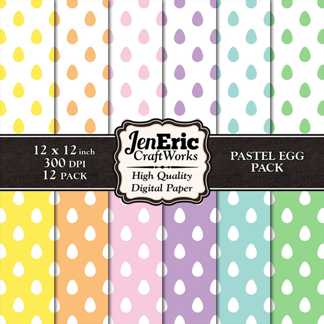 Easter Egg Digital Paper, Printable Pastel Easter Egg Pattern, Digital ...