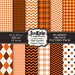 Orange Digital Paper, Halloween Digital Paper Patterns, Autumn Pumpkin ...