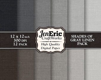 Digital Paper Linen gray Shades Textured Neutral - Etsy