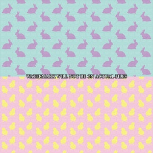 Easter Digital Paper, Printable Pastel Bunny Pattern, Easter Printable ...