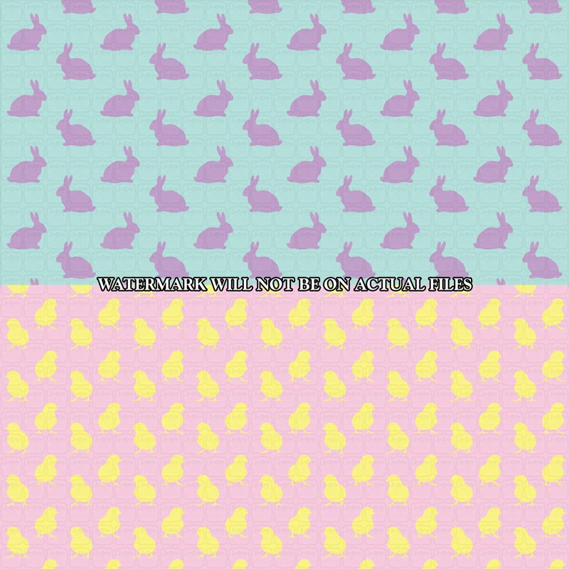 Easter Digital Paper, Printable Pastel Bunny Pattern, Easter Printable ...