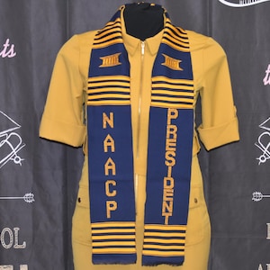 NAACP PRESIDENT Navy Blue Kente Stoles - Etsy