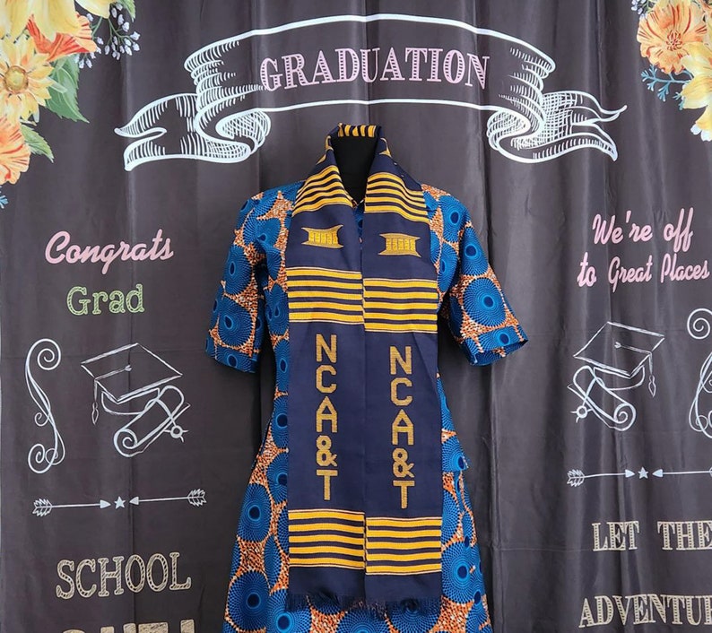 North Carolina A&T University Kente Stoles (NCAT) - Etsy