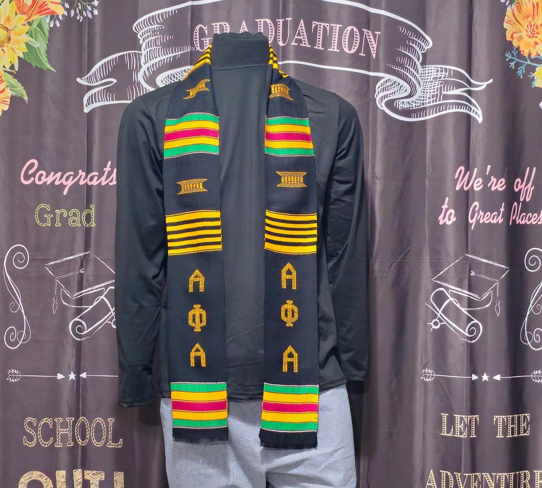 Alpha Phi Alpha Black African Colors Kente Stoles - Etsy
