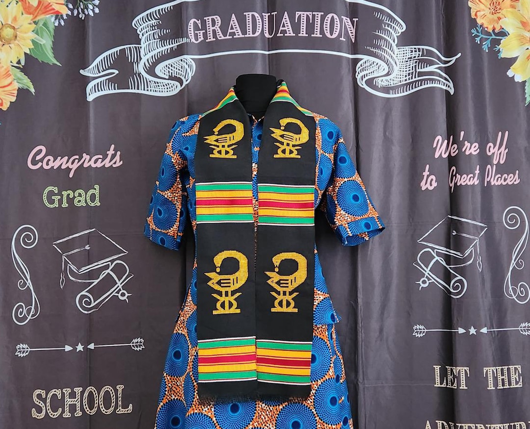Traditional Kente Stole- Sankofa Bird - Etsy
