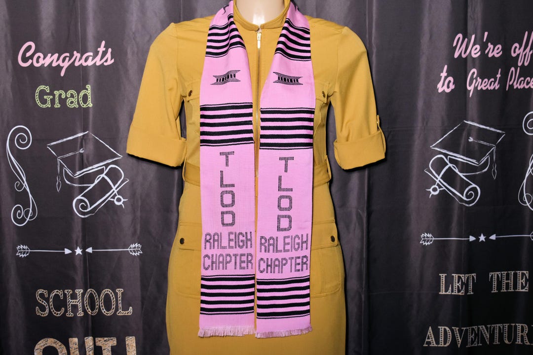 TLOD Raleigh Chapter Black and Pink Kente Stoles - Etsy