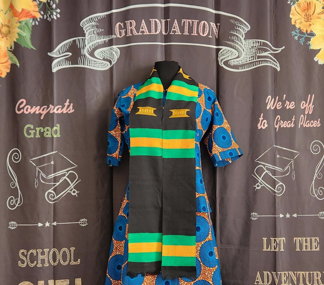 Custom Jamaican Flag Design Kente Stoles - Etsy