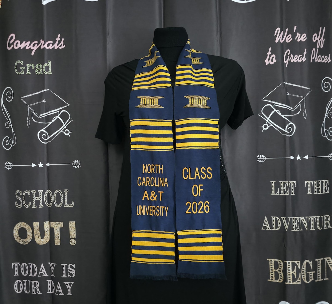 North Carolina A&T University Class of 2026 Kente Stoles - Etsy