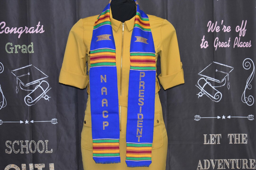 NAACP PRESIDENT Royal Blue African Colors Kente Stoles - Etsy
