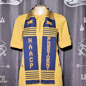 NAACP PRESIDENT Navy Blue Kente Stoles - Etsy