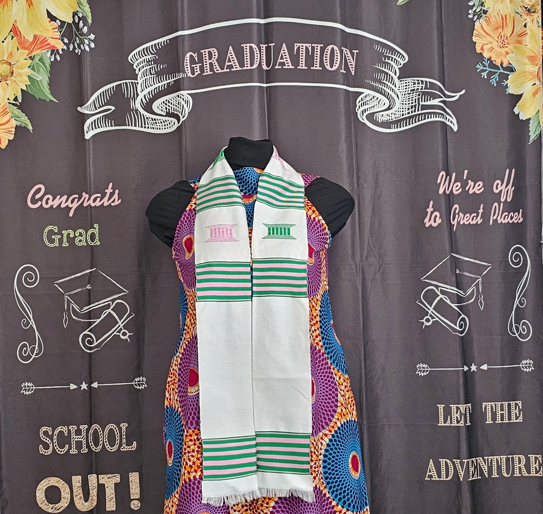 Custom ALPHA KAPPA ALPHA White Kente Stoles - Etsy