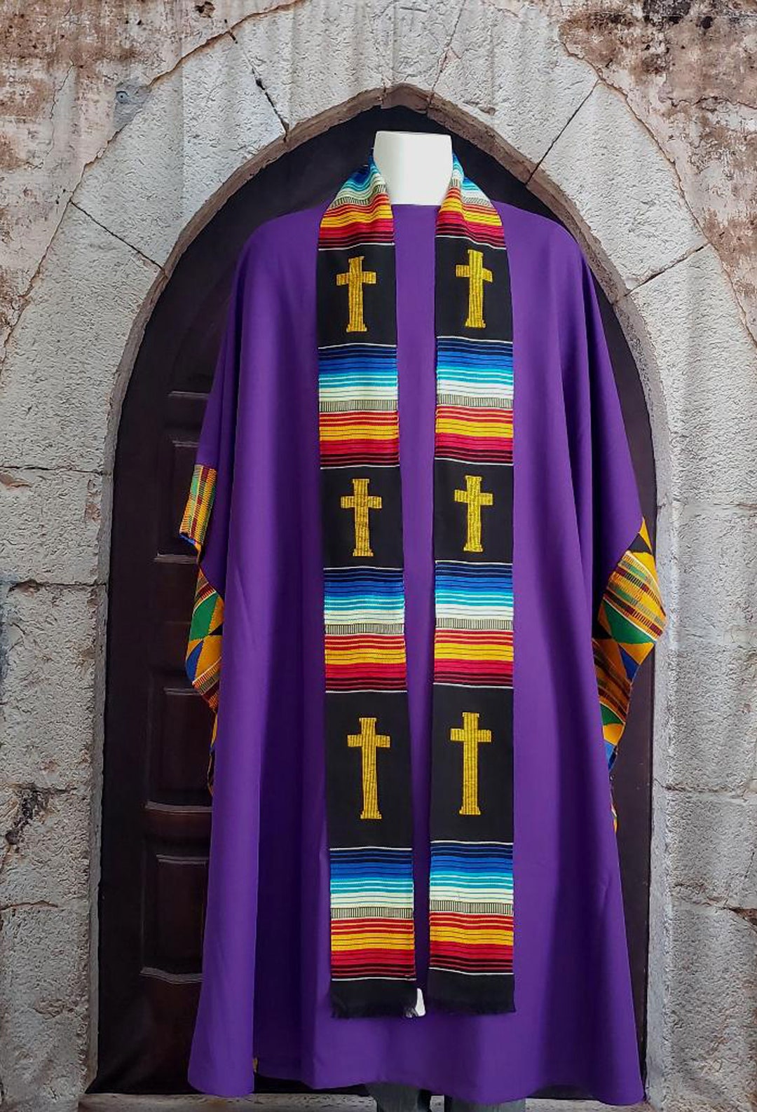 Multicultural Black Kente Priest Stoles - Etsy
