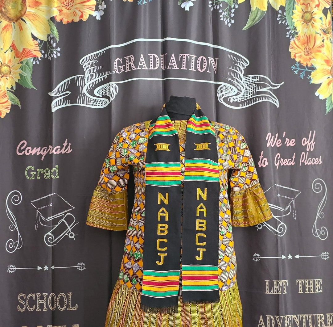 NABCJ Black Kente Stoles - Etsy