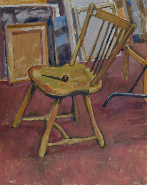 Original Painting Chair Studio Interior Pipe by Robert - Etsy
