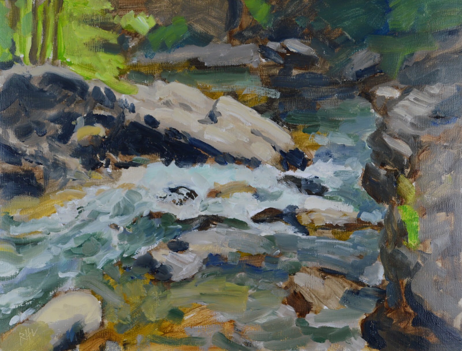 Original Oil Painting Plein Air Berkshires Green River - Etsy