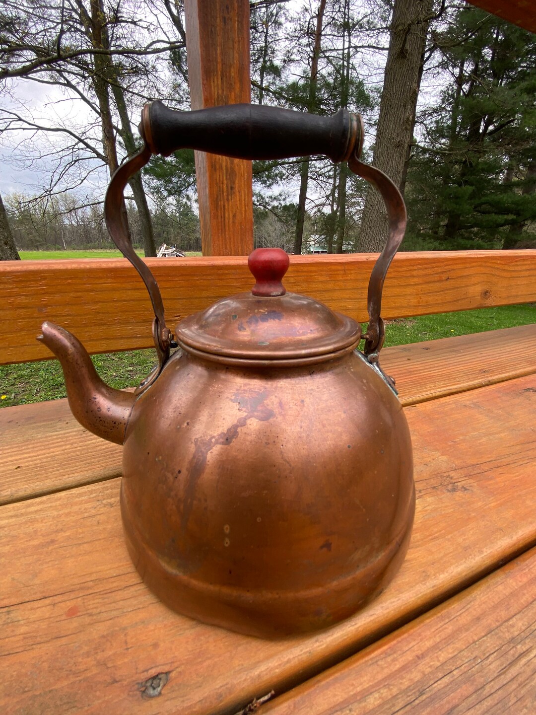 Vintage Copper Tea Pot Retro Unique Planter Pot Garden Art Reuse ...