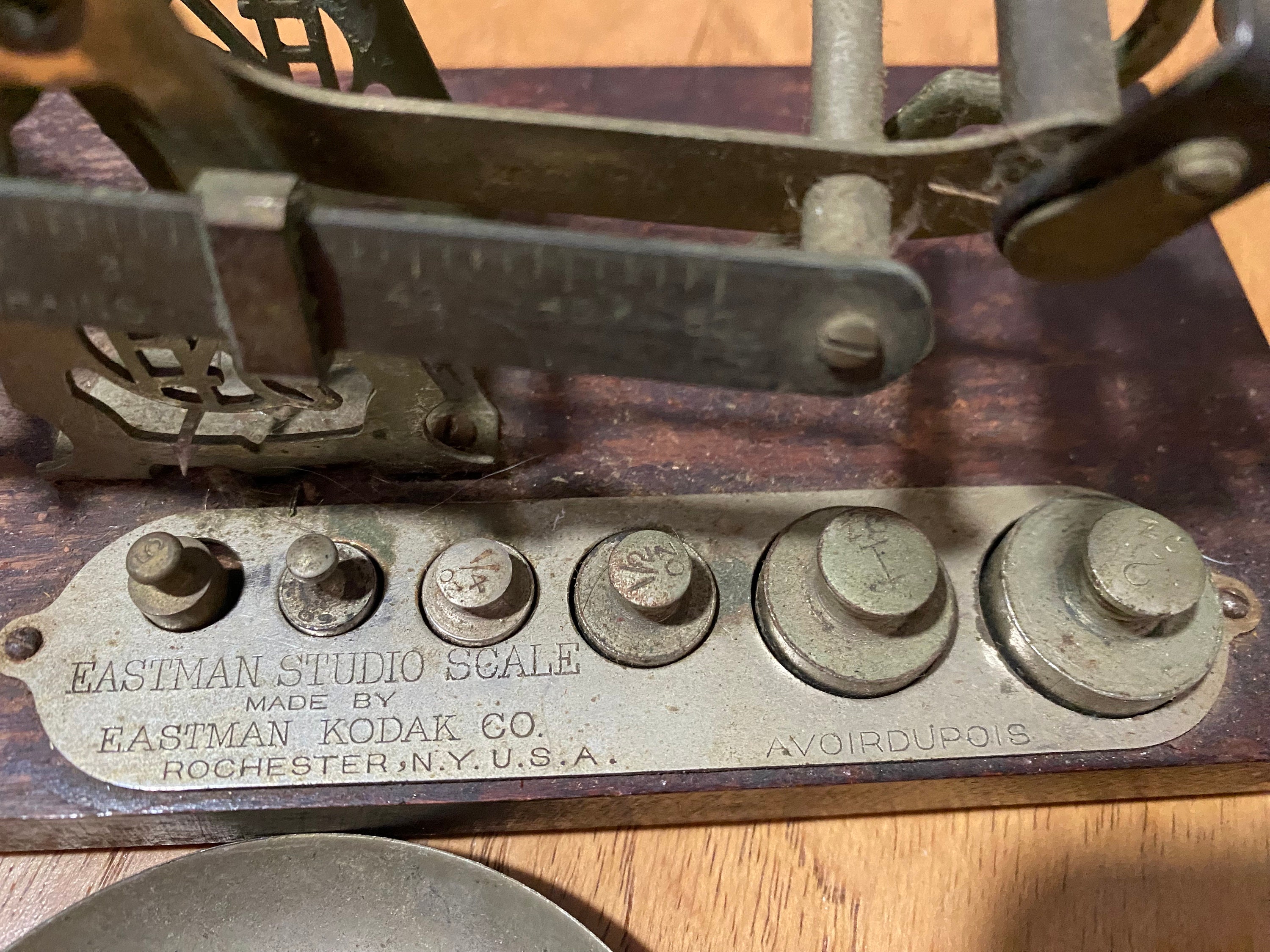 Vintage Eastman Kodak Studio Balance Scale Needs Refurbish W/weights ...