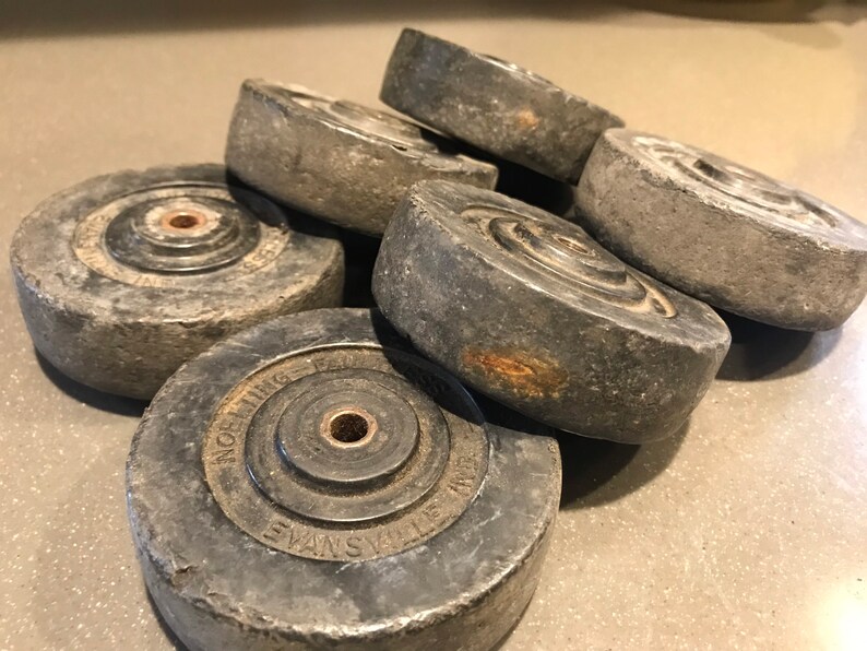 Lot of 6 Vintage Wheels Casters Parts Industrial Salvage Cart - Etsy