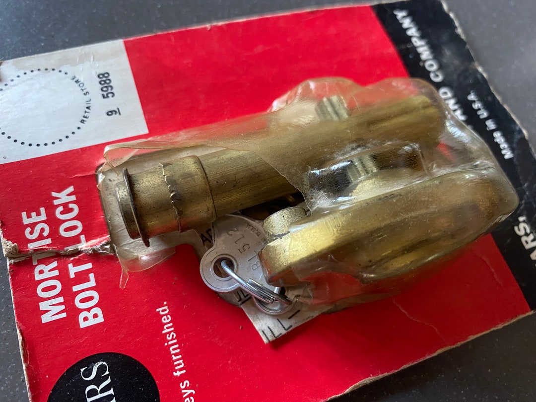 Vintage Sears Mortise Bolt Lock NOS 2 Keys - Etsy
